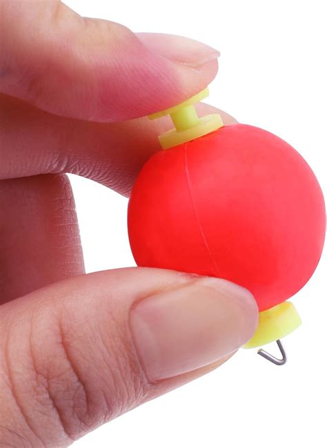 Origlam 10 Piece Eva Foam Fishing Bobbers Set Snap Push Button Round