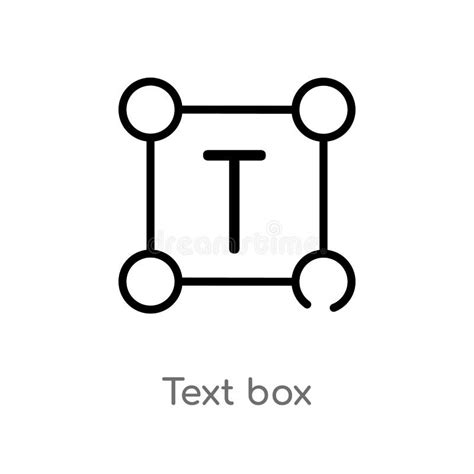 Outline Text Box Vector Icon Isolated Black Simple Line Element Illustration From User