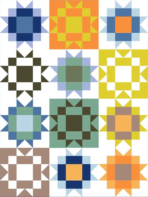 Maple Star Quilt Pattern Pdf Block Of The Month Quilt Beginner