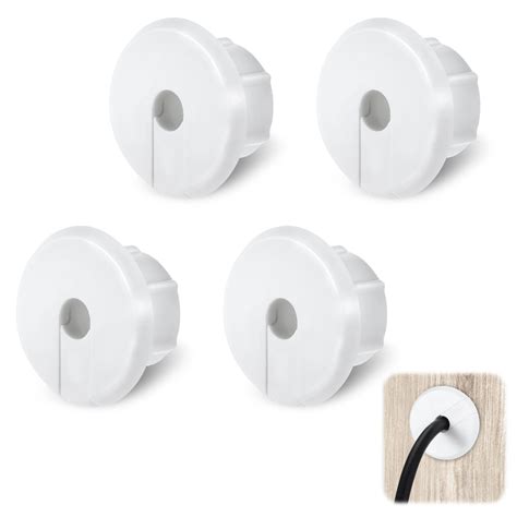 4pcs Wall Cable Pass Through Grommet 1 Plastic Feed Through