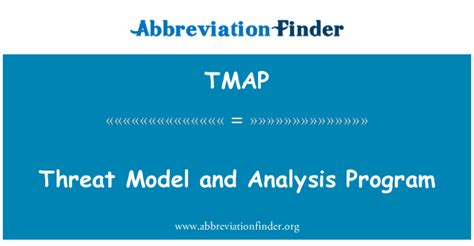 Tmap Stands For Threat Model And Analysis Program Abbreviation Finder