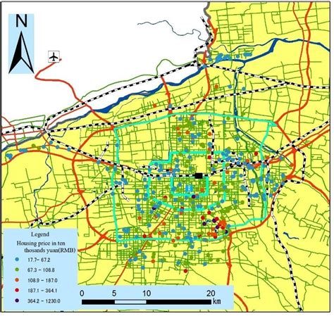 Spatial Distribution Of Features In Gis Left A And Housing Price Download Scientific Diagram