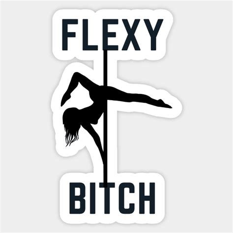 Flexy Bitch Pole Dance Design Pole Dancing Sticker Teepublic