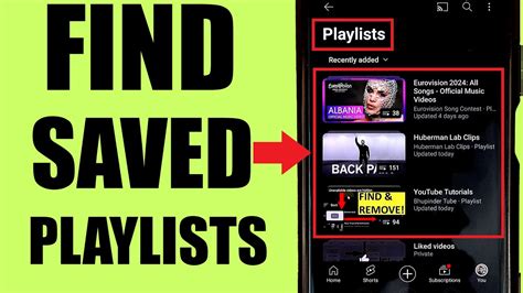 how to find saved playlists on youtube app phone youtube