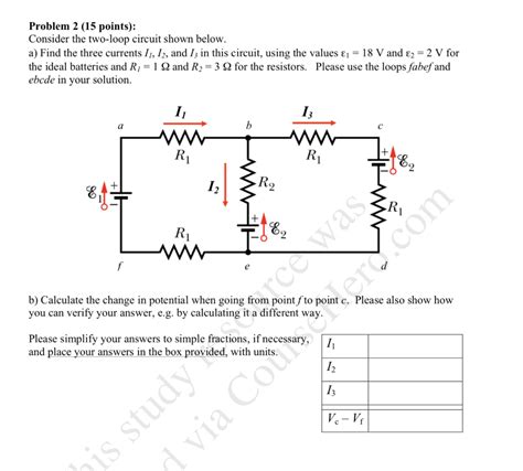 Solved Problem Points Consider The Two Loop Circuit Chegg Com