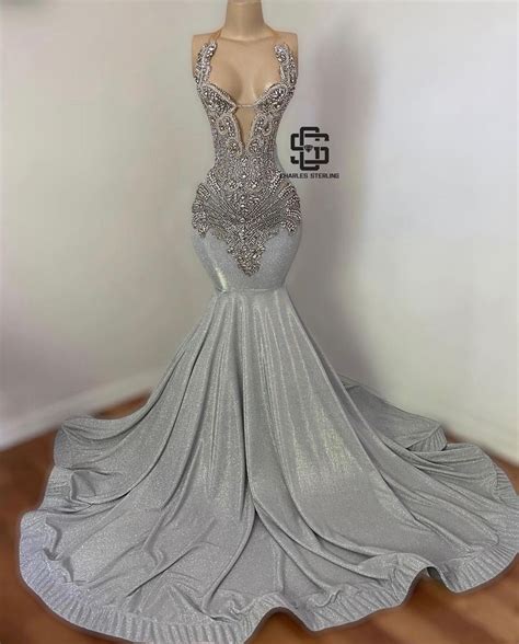 Sequins Prom Dresses Light Blue Prom Dresses Mermaid Prom Dresses Side