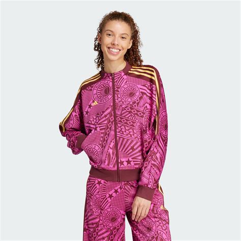 Clothing Adidas X Farm Rio Track Top Pink Adidas Qatar