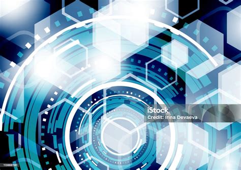 추상 미래 기술 비즈니스 배경 육각형 패턴 광택과 콘텐츠를 위한 장소 벡터 일러스트 레이 션벡터 그래픽 가상현실에 대한 스톡 벡터 아트 및 기타 이미지 Istock