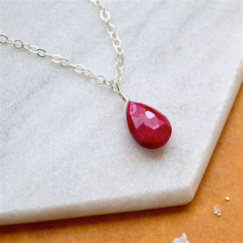 Simple Ruby Necklace