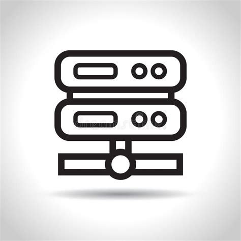 Server Del Computer Ospitante Icona Progettazione Piana Illustrazione Di Vettore Illustrazione