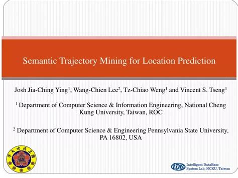 Ppt Semantic Trajectory Mining For Location Prediction Powerpoint