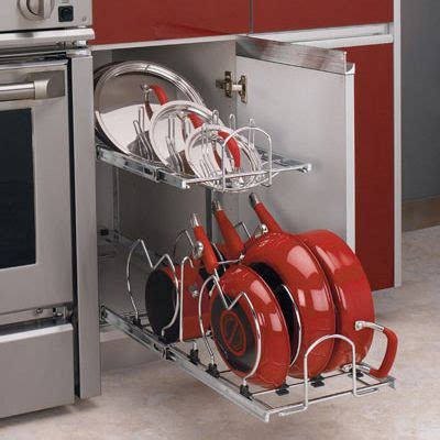 Two Tier Chrome Cookware Organizer