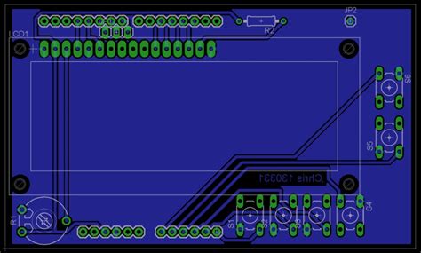 hart gelötet lcd shield für den arduino uno ein erster Ätzversuch