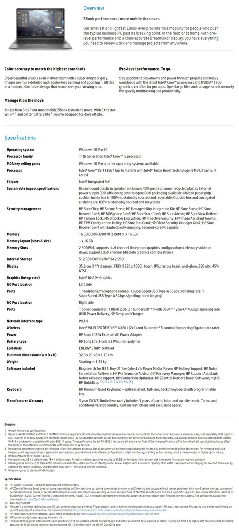 Hp Zbook Firefly G Mobile Workstation Laptop Touchscreen I G Gb Ram Gb Ssd