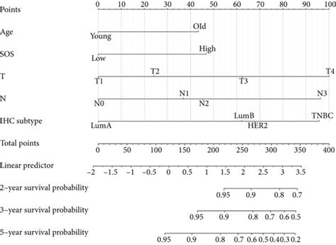 Nomogram Could Predict The Os Of Breast Cancer Patients A Nomogram