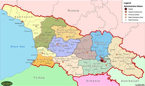 Georgia Map Political Map •
