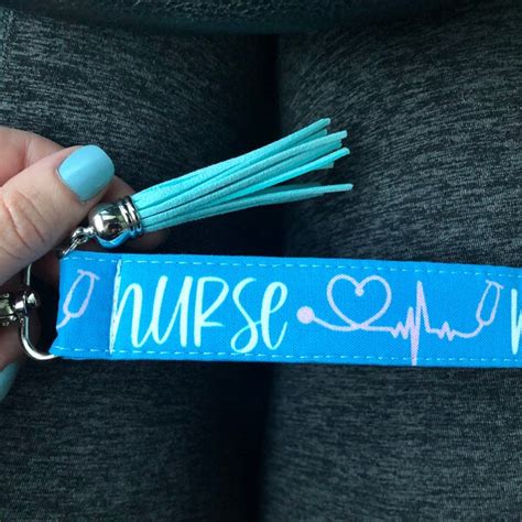 Nurse Keychain Wristlet Nurse T Nurse Key Fob Nurse