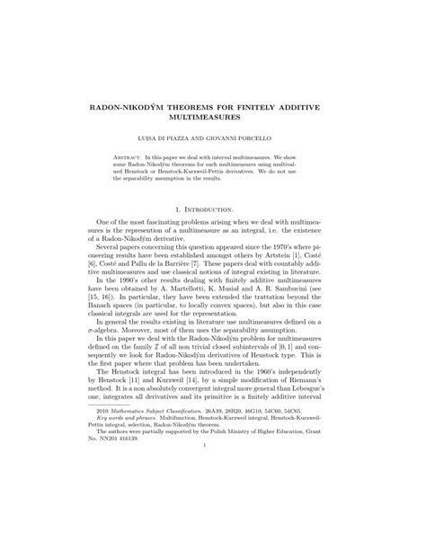 Pdf Radonnikodým Theorems For Finitely Additive Multimeasures