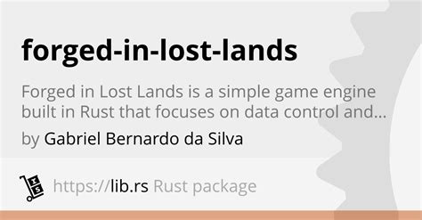 ForgedInLostLands Rust Game Dev Lib Rs
