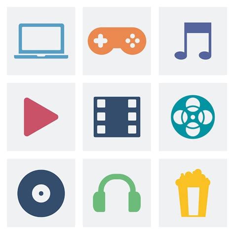 엔터테인먼트 개념 그래픽 아이콘 그림 무료 벡터