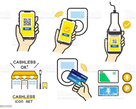 무현금 결제 카드 결제 Qr용 벡터 일러스트 자료 모바일결제에 대한 스톡 벡터 아트 및 기타 이미지 모바일결제 비접촉 결제