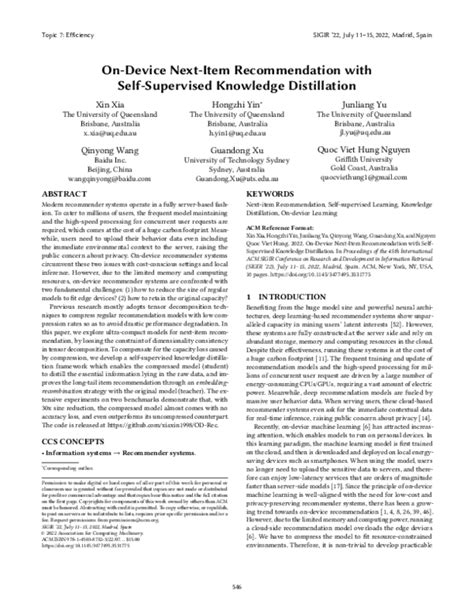 Pdf On Device Next Item Recommendation With Self Supervised Knowledge