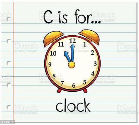 플래시 카드 문자 C 는 시계 개인 장식품에 대한 스톡 벡터 아트 및 기타 이미지 개인 장식품 교육 단일 객체 Istock