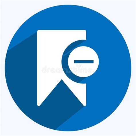 Icon Delete Bookmark Suitable For User Interface Symbol Long Shadow Style Simple Design