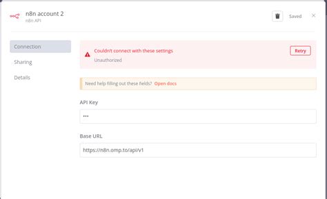 Self Host N8n “credentials” Couldnt Connect Questions N8n Community
