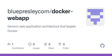Github Bluepresleycomdocker Webapp Generic Web Application