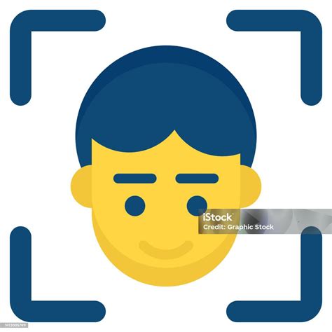 얼굴 스캔 플랫 아이콘 사진 및 디지털 아트 플랫 벡터 디자인 검사 보기에 대한 스톡 벡터 아트 및 기타 이미지 검사 보기