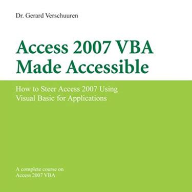 Access 2007 VBA Made Accessible MrExcel Products MrExcel Publishing