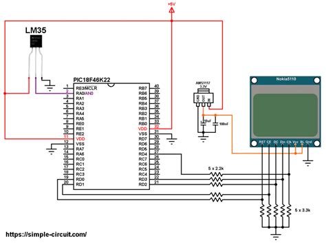 Pic Mcu Interface With Nokia 5110 Lcd And Lm35 Sensor Mikroc Projects