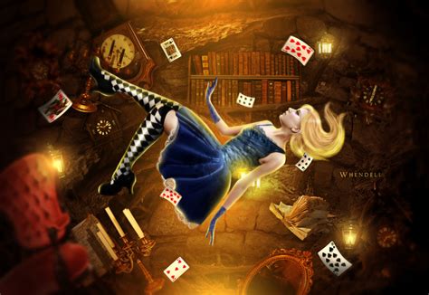 Alice Falling By Whendell On Deviantart