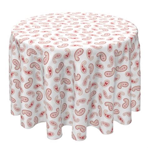 Round Tablecloth 100 Cotton 60 Round Cute Pink Paisley 60 Round