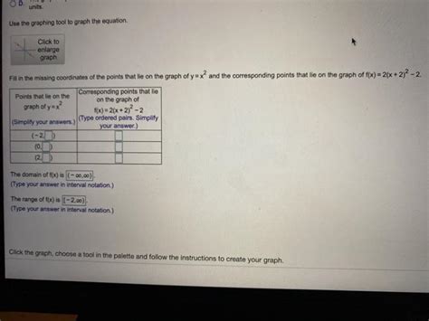 Solved I Need To Fill In The Missing Coordinates Of The