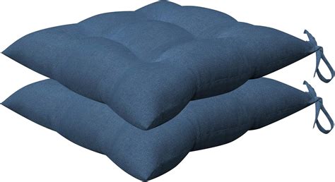 Aoeyu 2 Pack Pacific Blue Outdoorindoor Tufted Seat Cushions Weather