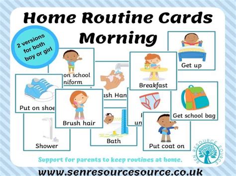 Morning Routine Visual Timetable Cards Teaching Resources
