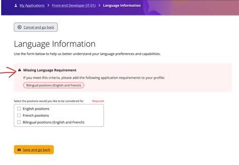 Add Language Validation To Application Interim · Issue 4760 · Gctc Ntgcgc Digital Talent