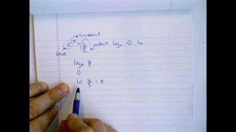 Forme Exponentielle Forme Logarithmique Avec Coefficients Et Fractions Youtube