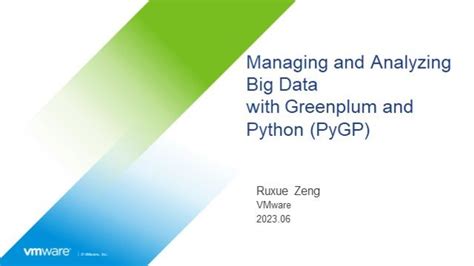 Introduction To The New Greenplum Database Library For Python