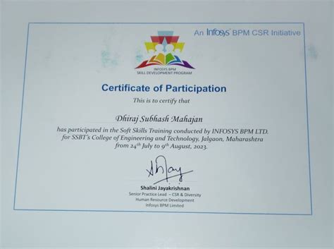 Dhiraj Mahajan On Linkedin Hii Connection🙂 I Am Very Happy To Share With You My Infosys Bpm Csr…