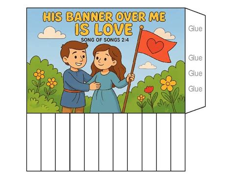 Song Of Songs 2 4 His Banner Over Me Is Love Windsock Printable