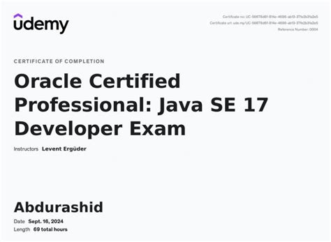 Completed Ocp 17 Course On Udemy Abdurashid Yasinov Posted On The Topic Linkedin