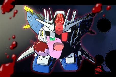 Kirby And Gundam Aerial Rebuild Gundam And 2 More Drawn By Kogane