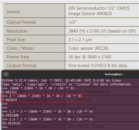 tda4vh q1 can csi rx module handle two 4k cameras at yuv422 8bit 30