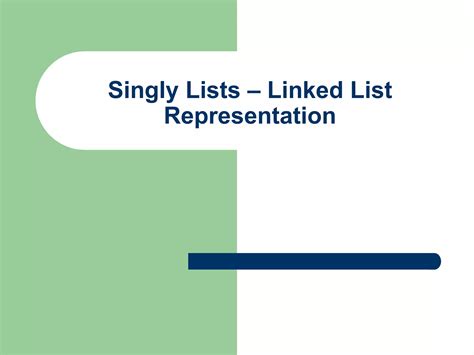 Singly Link List Ppt