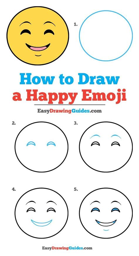 How To Draw Emojis Happy Emoji Really Easy Drawing Tutorial Artofit