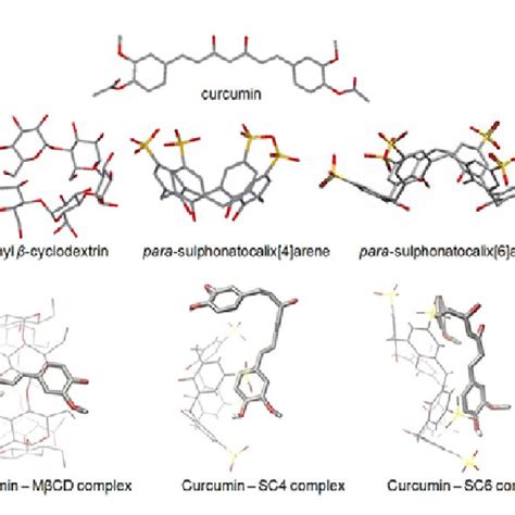 Molecular Structure Of Curcumin Of The Three Macromolecules Used For