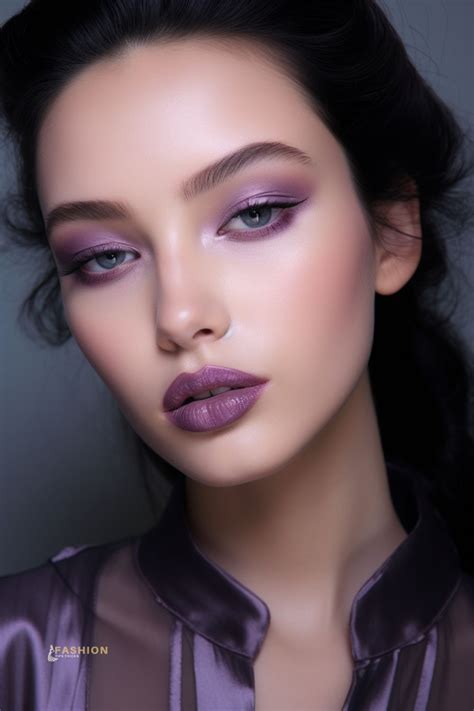 Violet Eye Makeup Purple Lip Deep Purple Makeup Witchy Makeup